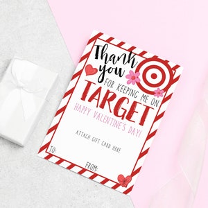 Teacher Valentine Gift Card Holder, Printable Target Teacher ...