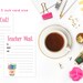 Printable Notes From Teacher Cards, School Supply Reward Cards, Teacher ...