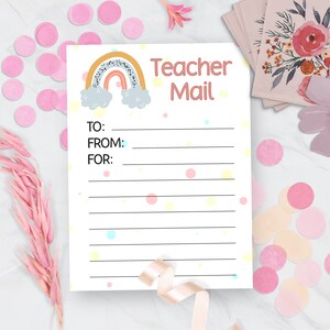 Printable Notes From Teachers, Rainbow Reward Cards, Rainbow Teacher ...