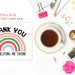 Printable Rainbow Teacher Appreciation Card Thank You for - Etsy
