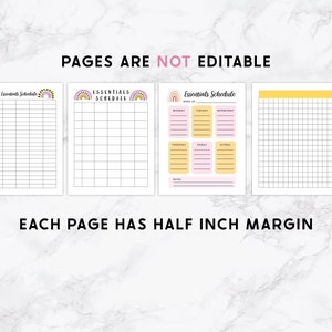 Printable Teacher Planner Rainbow Theme, Ultimate Teacher Binder, Back ...