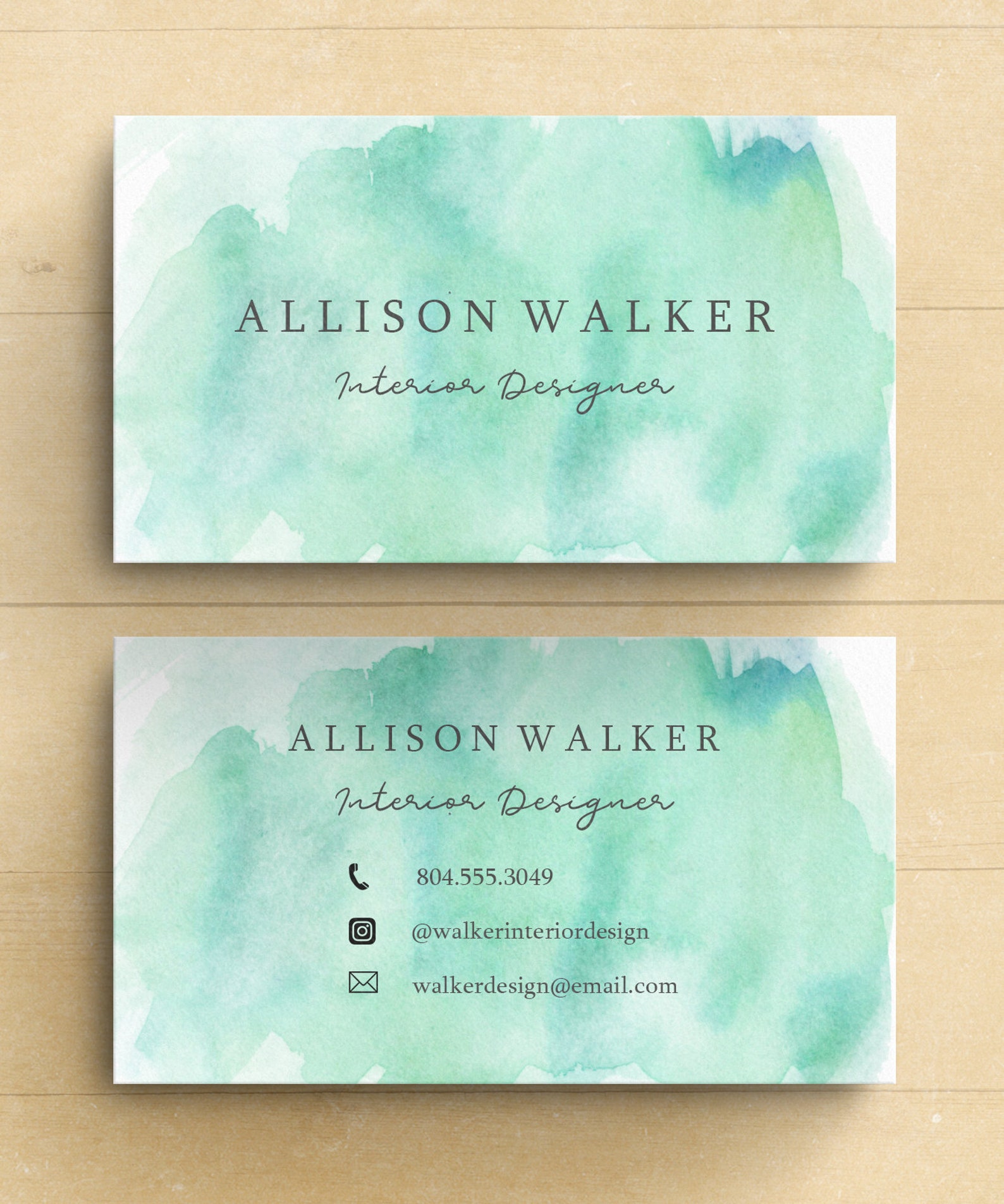 Watercolor Business Cards Personalized Business Cards - Etsy