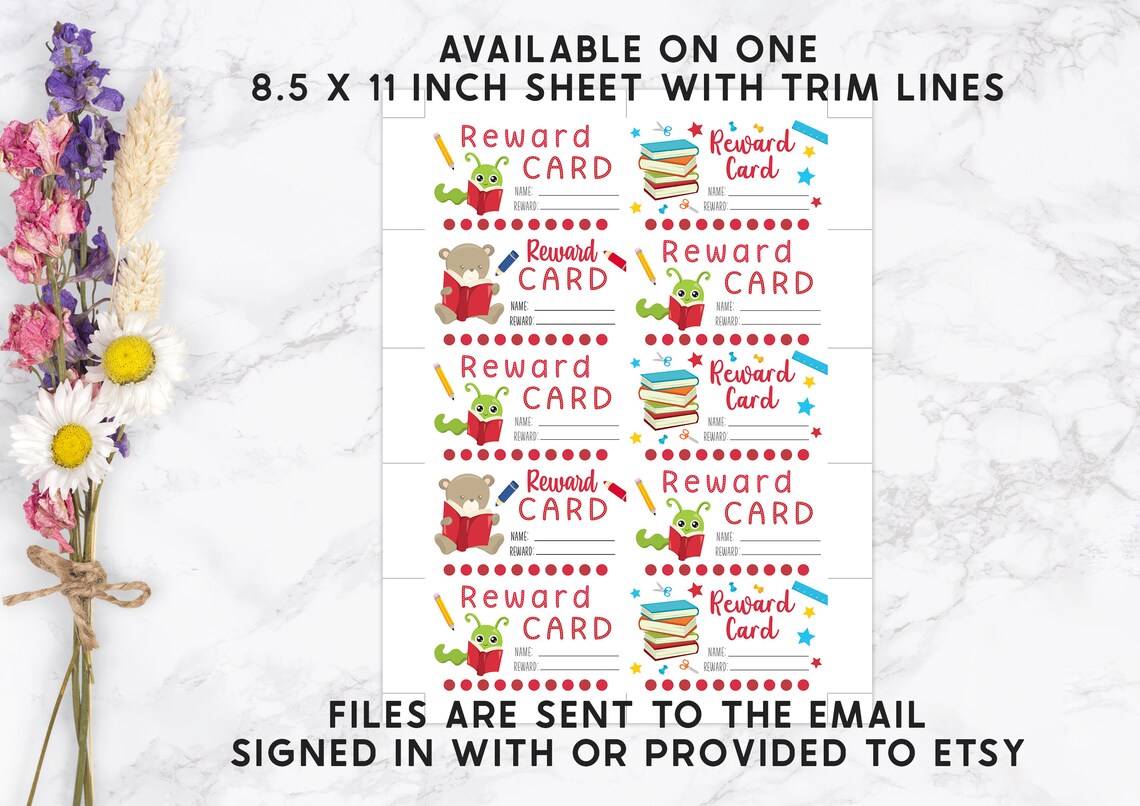 Printable Classroom Reward Punch Cards Set of 3 Incentive - Etsy