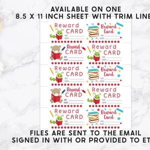 Printable Classroom Reward Punch Cards, Set of 3 Incentive Behavior ...