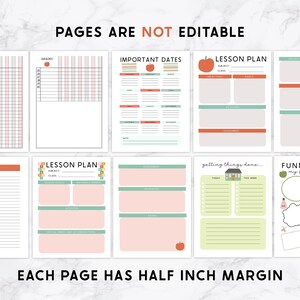 Printable Teacher Planner, School Theme Ultimate Teacher Binder, Back ...