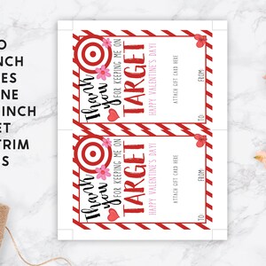 Teacher Valentine Gift Card Holder, Printable Target Teacher ...