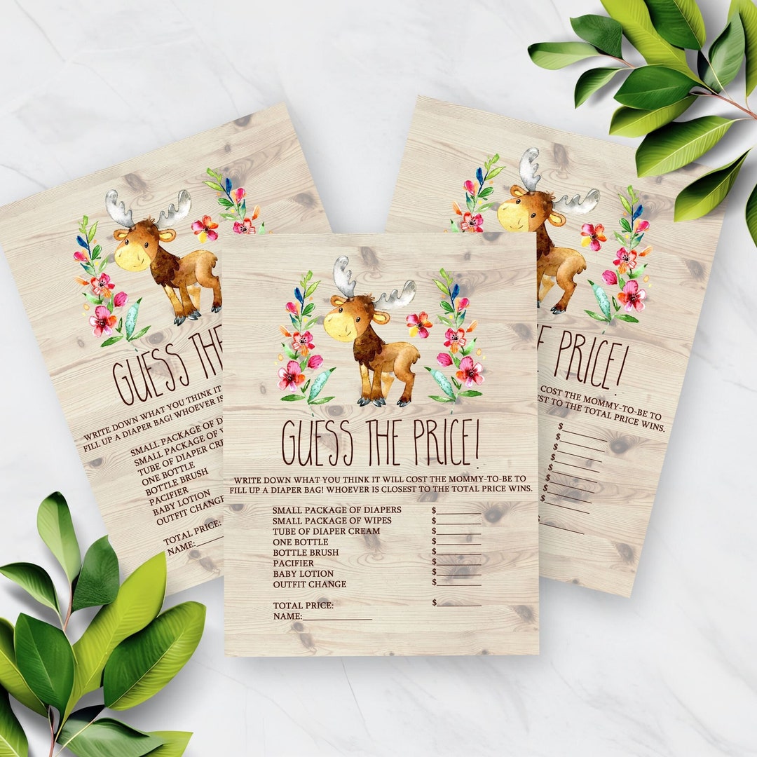 Guess the Price Baby Shower Game, Price is Right Activity, Printable ...