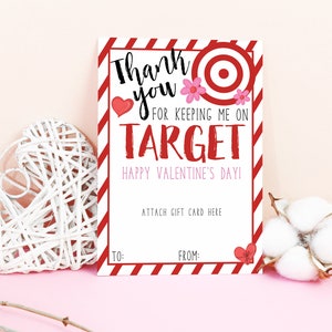 Teacher Valentine Gift Card Holder, Printable Target Teacher ...