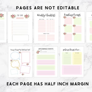 Printable Teacher Planner, Pink Flower Theme Ultimate Teacher Binder ...