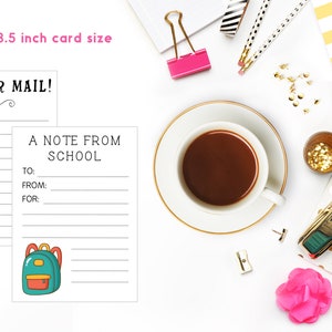 Printable Notes From Teacher Cards, Back to School Reward Cards, School ...