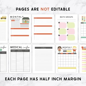 Printable Teacher Planner, School Theme Ultimate Teacher Binder, Back ...