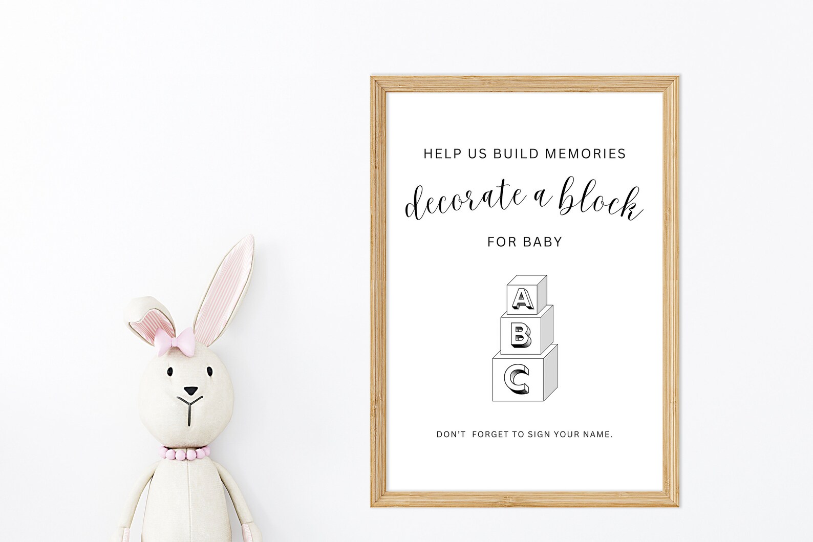 Decorate a Building Block Sign, Editable Baby Block Shower Activity ...