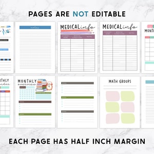 Printable Teacher Planner, School Theme Ultimate Teacher Binder, Back ...