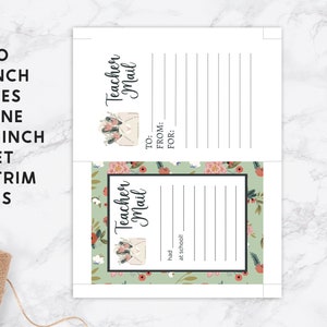 Printable Notes From Teacher Cards, Spring Floral Teacher Mail, Shout ...