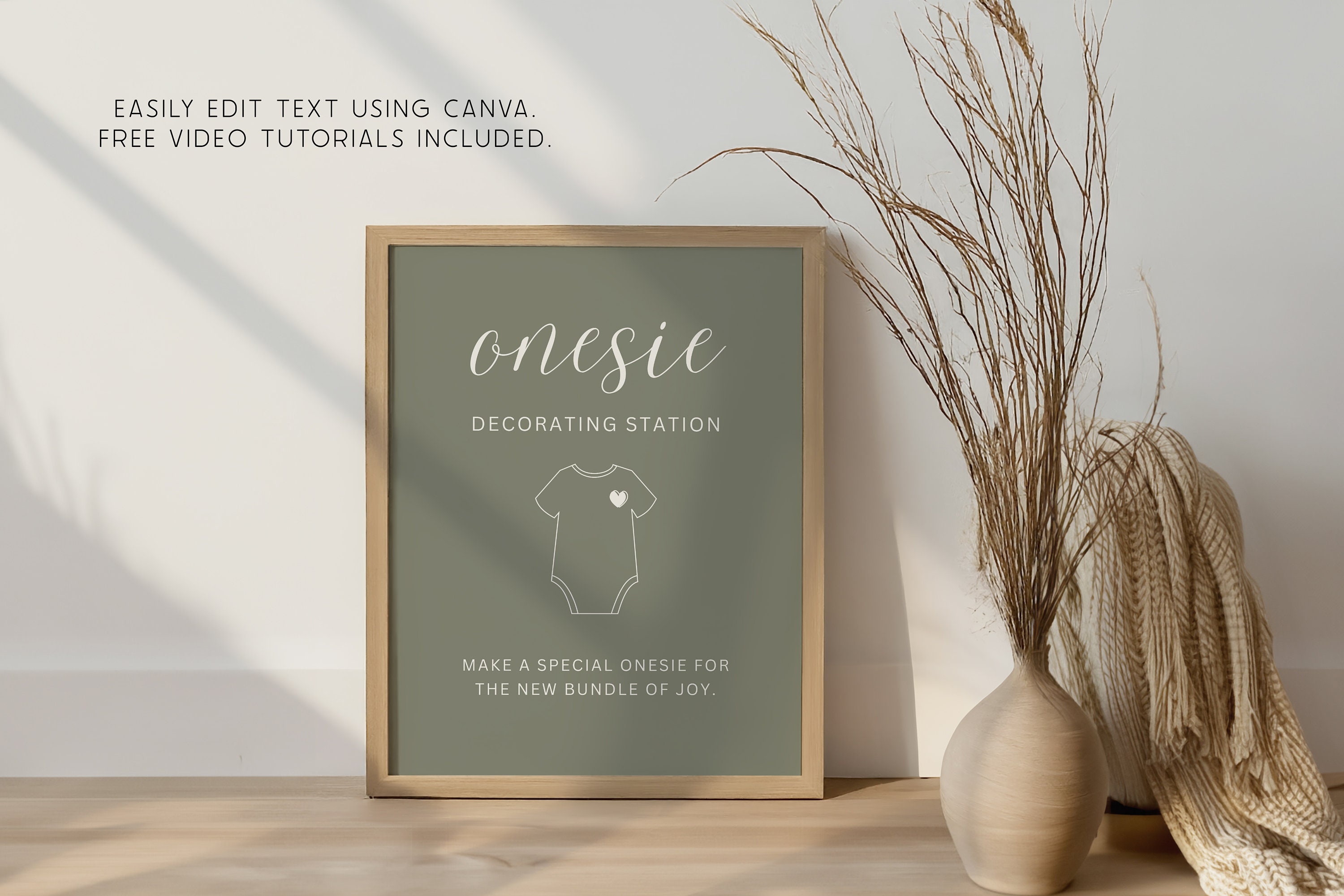 Onesie Decorating Station Table Sign, Decorate a Onesie for Baby ...