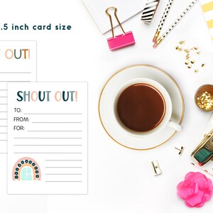Printable Notes From Teacher Cards, Boho Rainbow Reward Cards, Rainbow ...