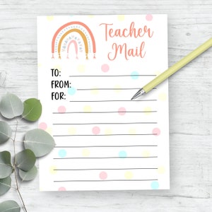 Printable Notes From Teachers, Rainbow Reward Cards, Rainbow Teacher ...