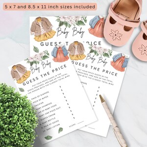 Guess the Price Baby Shower Game, Editable Price is Right Game, Baby ...