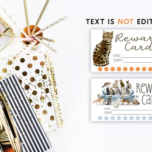 Printable Classroom Reward Punch Cards, Set of 2 Cat Theme Incentive ...