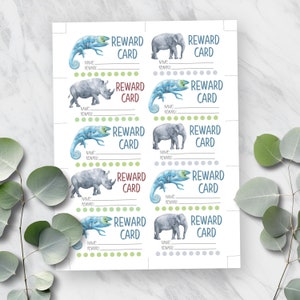 Printable Animal Classroom Reward Punch Cards, Set of 3 Positive Class ...