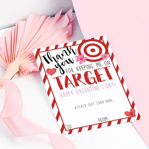Teacher Valentine Gift Card Holder, Printable Target Teacher ...