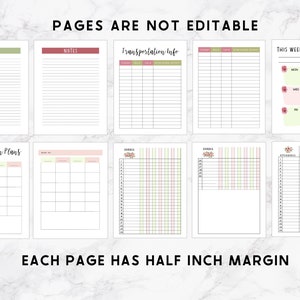 Printable Teacher Planner, Pink Flower Theme Ultimate Teacher Binder ...