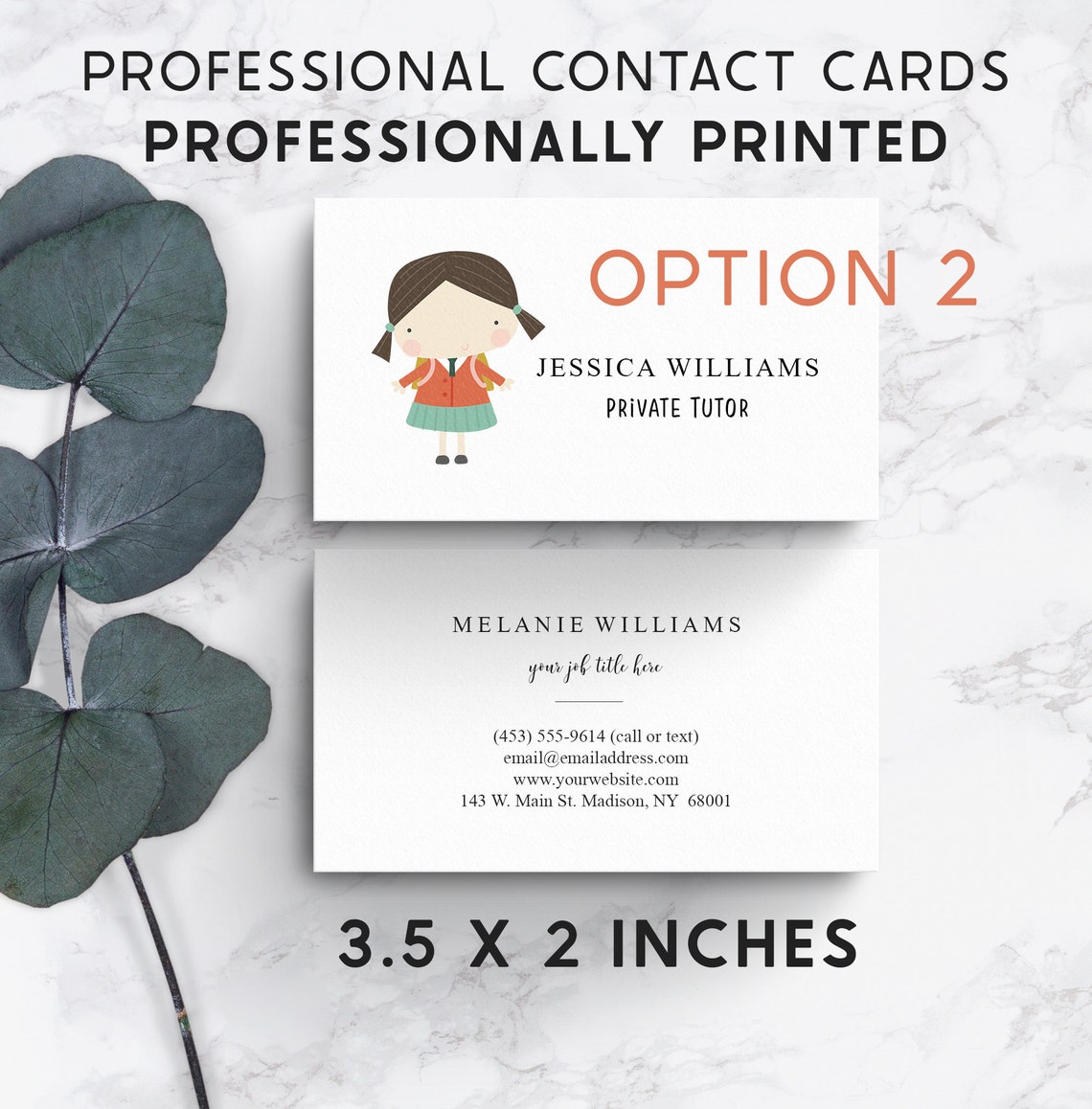 Private Tutor Business Cards Substitute Teachers Teacher - Etsy