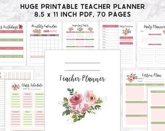 Printable Teacher Planner Rainbow Theme, Ultimate Teacher Binder, Back ...