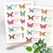 Printable Butterfly Theme Classroom Reward Punch Cards, Set of 5 ...