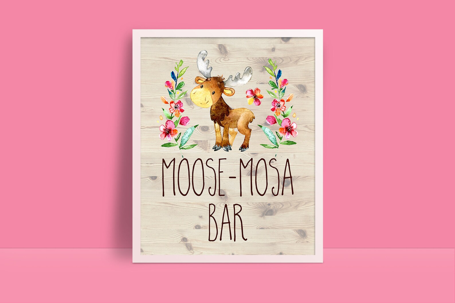 Mimosa Bar Sign Moose Baby Shower Decor Moose-mosa Bar Baby | Etsy