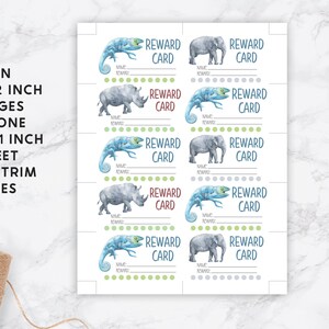 Printable Animal Classroom Reward Punch Cards, Set of 3 Positive Class ...