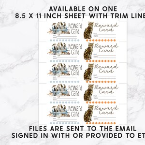 Printable Classroom Reward Punch Cards, Set of 2 Cat Theme Incentive ...