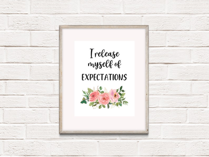 Office Decor Wall Art Release Yourself of Expectation - Etsy