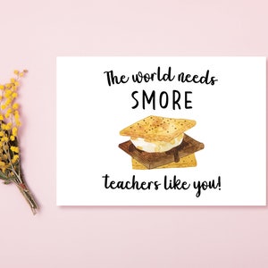 Printable Teacher Appreciation Card, Smore Teachers Like You, Teacher ...