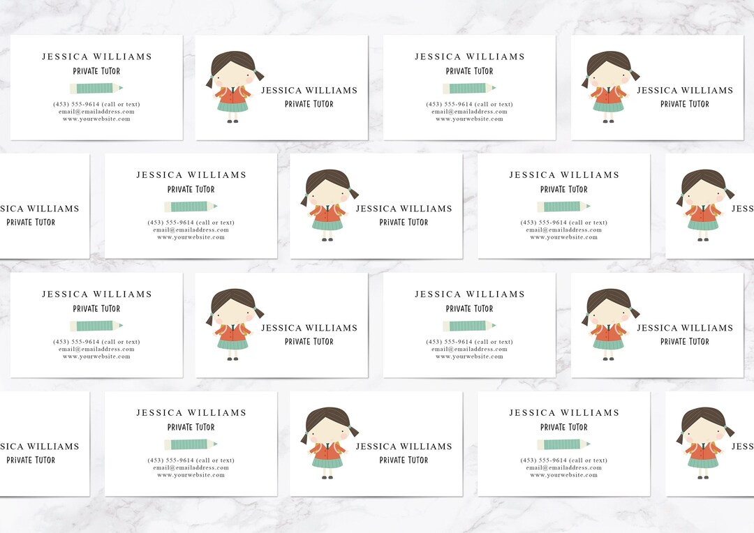 Private Tutor Business Cards, Substitute Teachers, Teacher Calling ...
