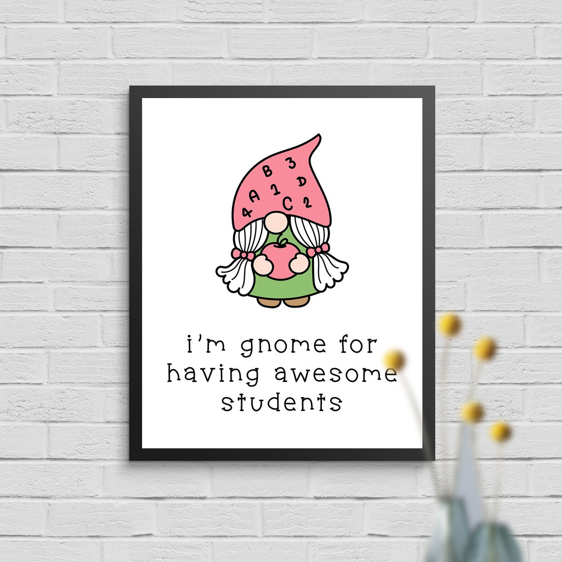 Teacher Classroom Art Teacher Art Print Gnome Classroom - Etsy