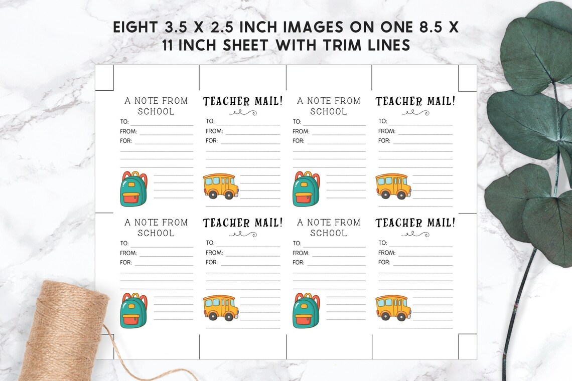 Printable Notes From Teacher Cards Back to School Reward - Etsy