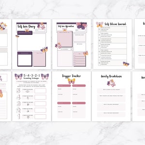 Printable Self Care Journal, Self Care Planner, Wellness Planner ...