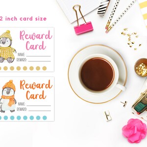 Printable Classroom Reward Cards, Classroom Management, Winter Penguin ...