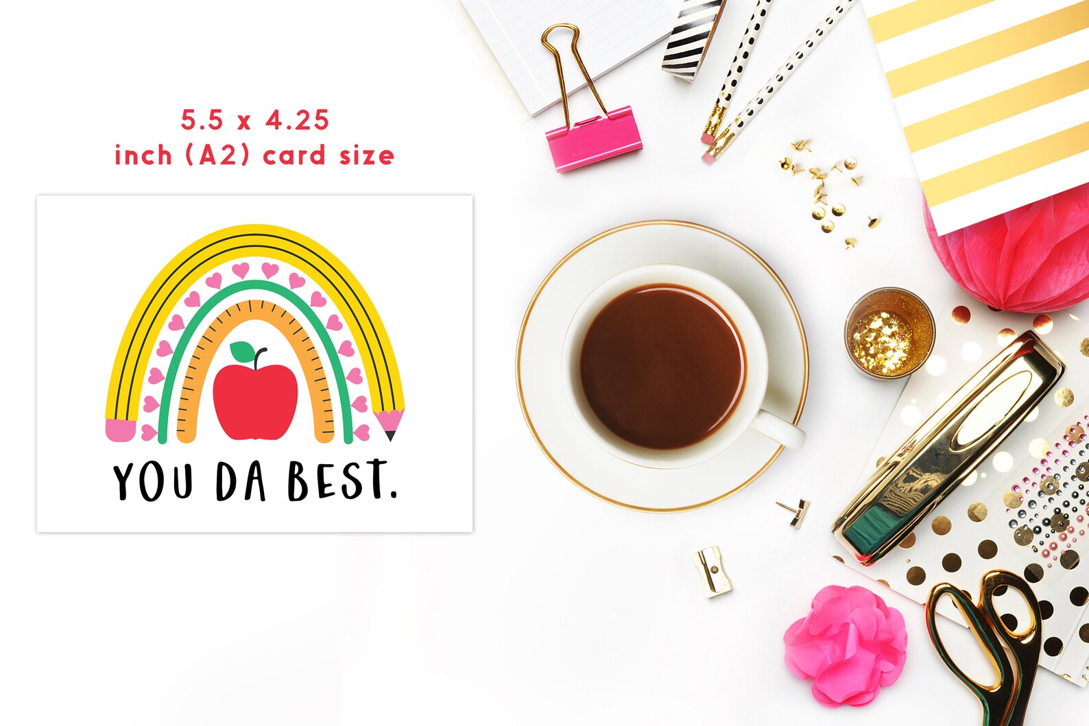 Printable Teacher Appreciation Card You Da Best Teacher Card - Etsy