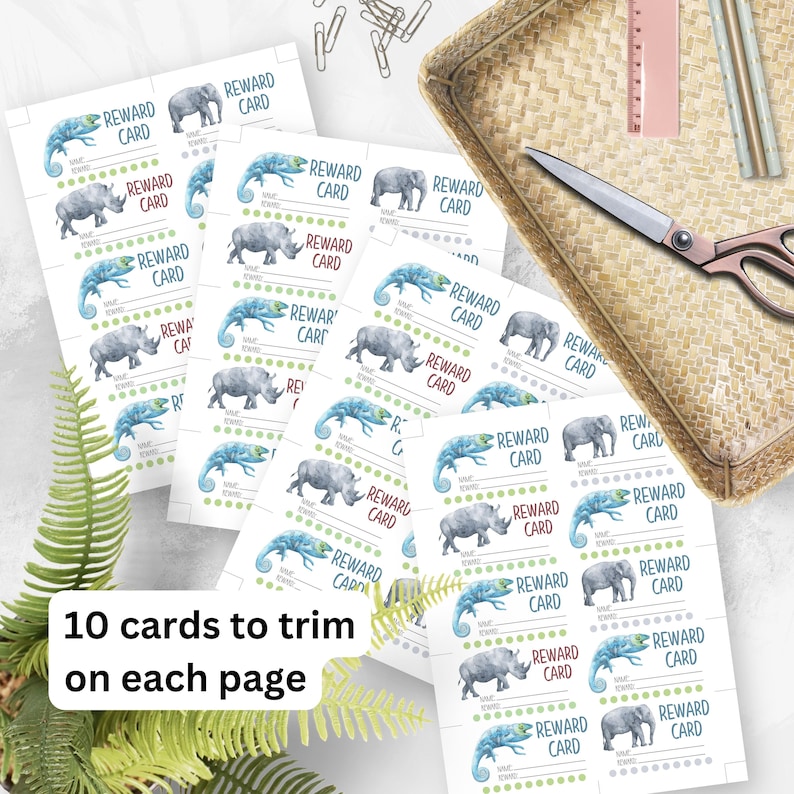Printable Animal Classroom Reward Punch Cards, Set of 3 Positive Class ...