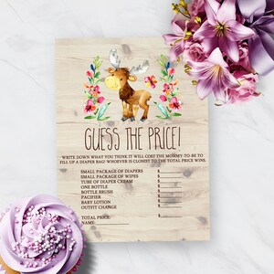 Guess the Price Baby Shower Game, Price is Right Activity, Printable ...