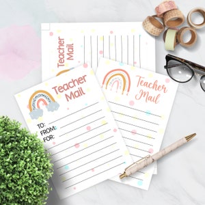Printable Notes From Teachers, Rainbow Reward Cards, Rainbow Teacher ...