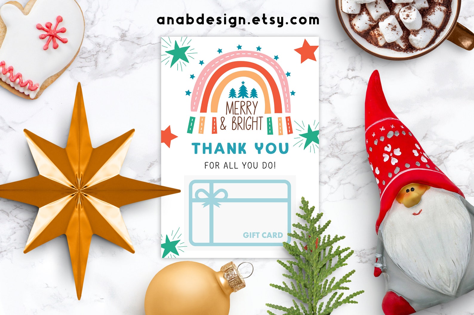 Printable Christmas Gift Card Holder, Teacher Gift Card Holder, Teacher ...