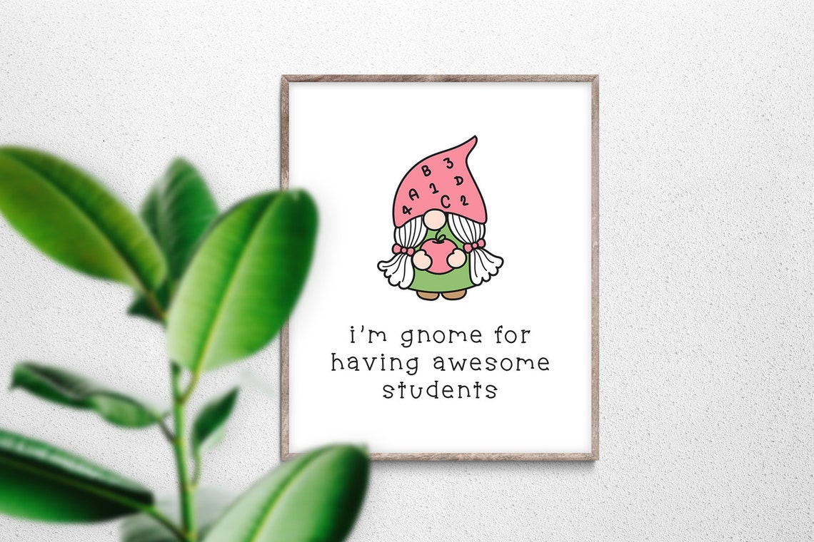 Teacher Classroom Art Teacher Art Print Gnome Classroom - Etsy