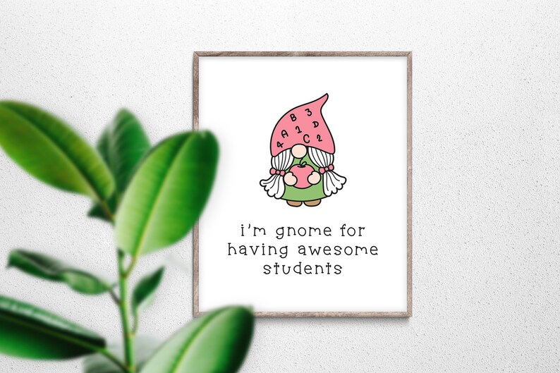 Teacher Classroom Art Teacher Art Print Gnome Classroom - Etsy