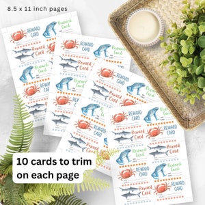 Printable Classroom Reward Punch Cards, Ocean Life Positive Class ...