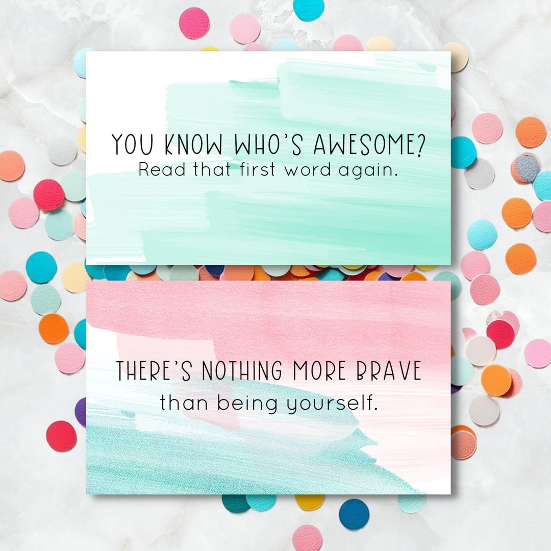 Printable Affirmation Cards Notes of Encouragement Self - Etsy
