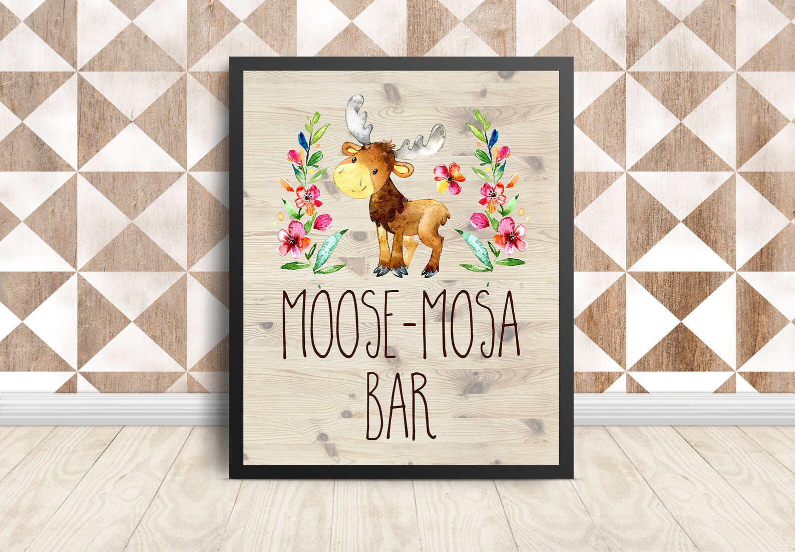 Mimosa Bar Sign Moose Baby Shower Decor Moose-mosa Bar Baby | Etsy