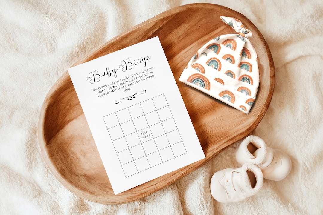 Baby Bingo Game, Baby Shower Bingo, Gender Neutral Bingo Cards, Bingo ...